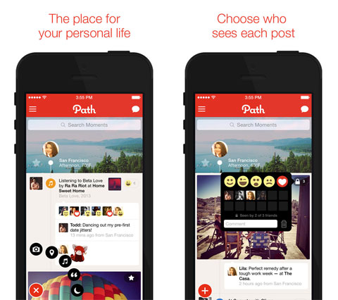 Path se actualiza por fin para cambiar su interfaz al estilo de iOS 7 ...